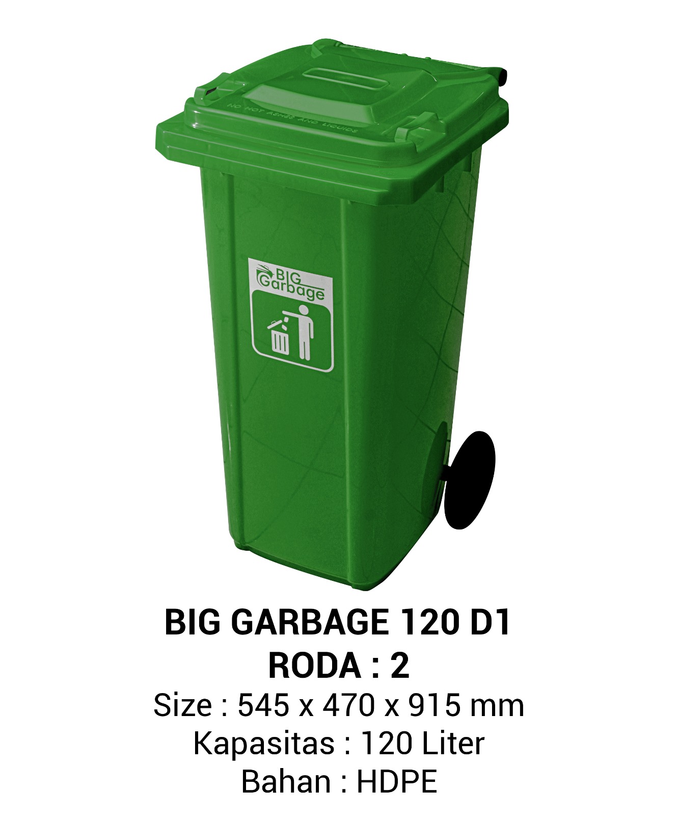 TEMPAT SAMPAH RODA 120 LITER NAPOLLY TIPE 120 D1 + RODA